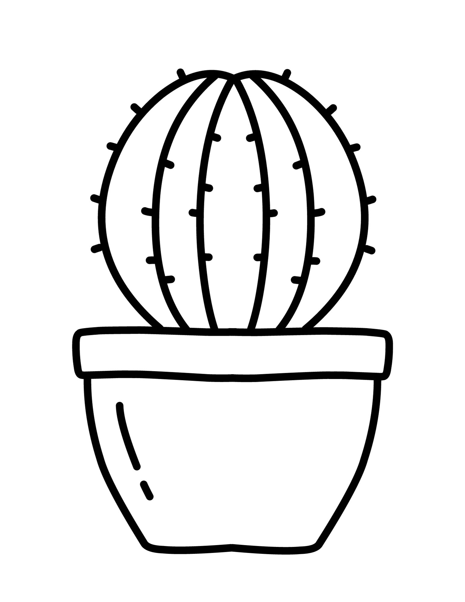 Free Printable Cactus Template and Coloring Pages - Homeschool Freebies ...