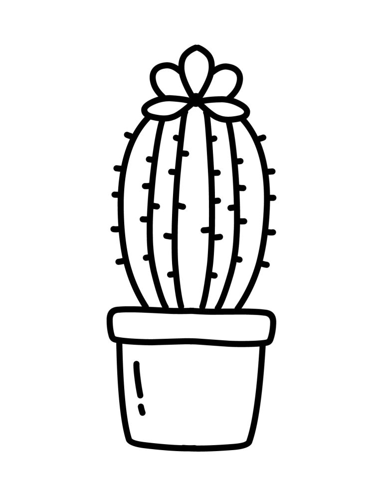 Free Printable Cactus Template and Coloring Pages - Homeschool Freebies ...