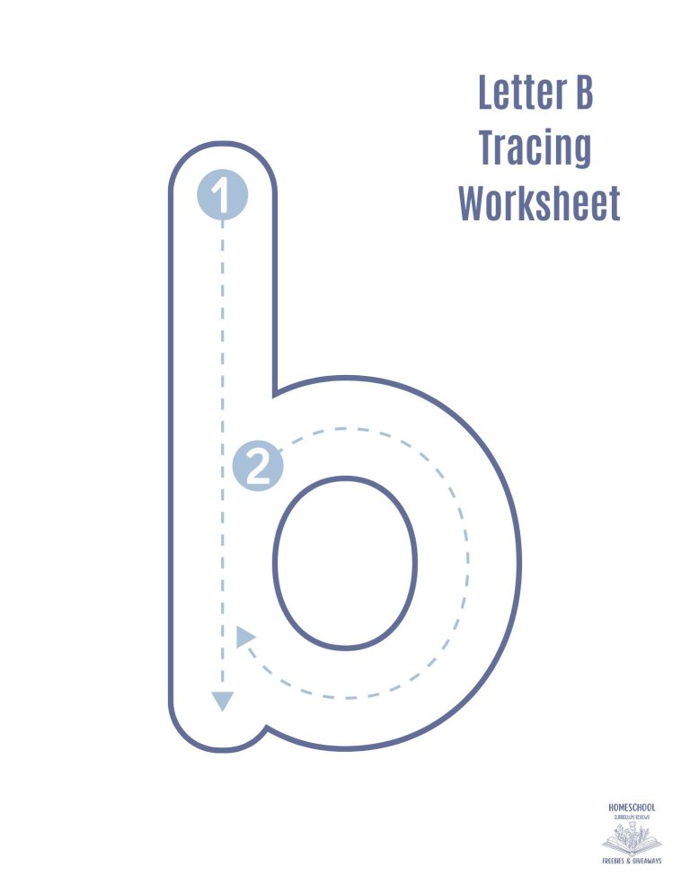Letter B Tracing Worksheets (With Video!) - Homeschool Freebies and ...