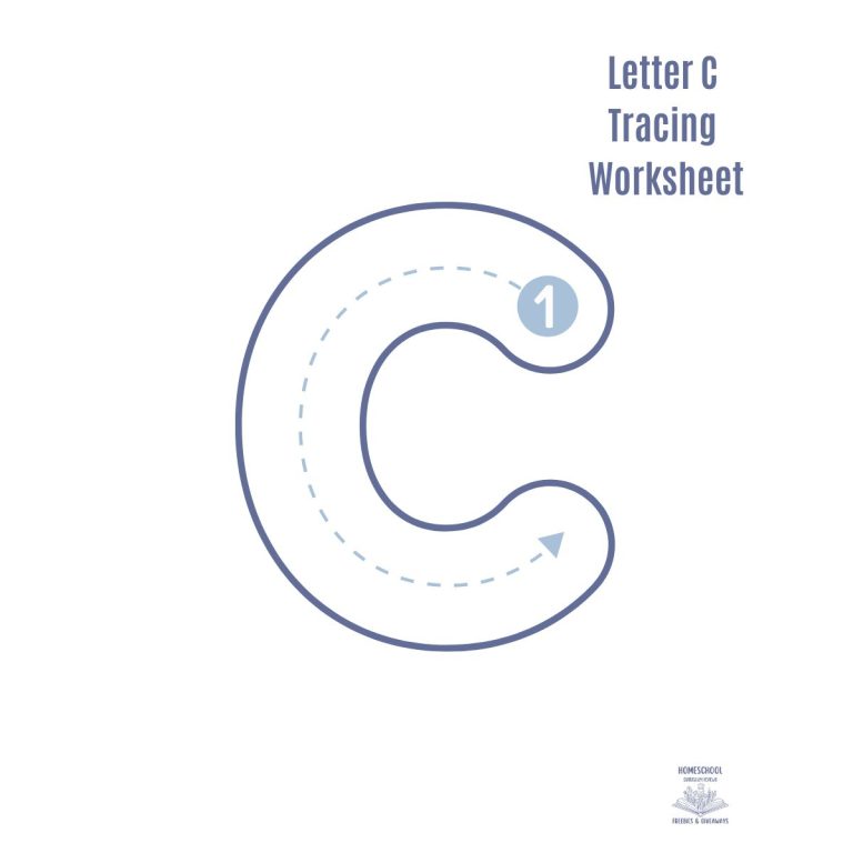 Tracing Letter C Worksheets (with Video and FREE Printable ...