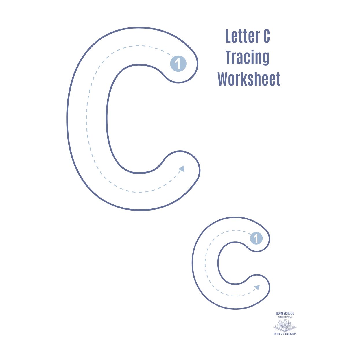 Tracing Letter C Worksheets (with Video and FREE Printable ...