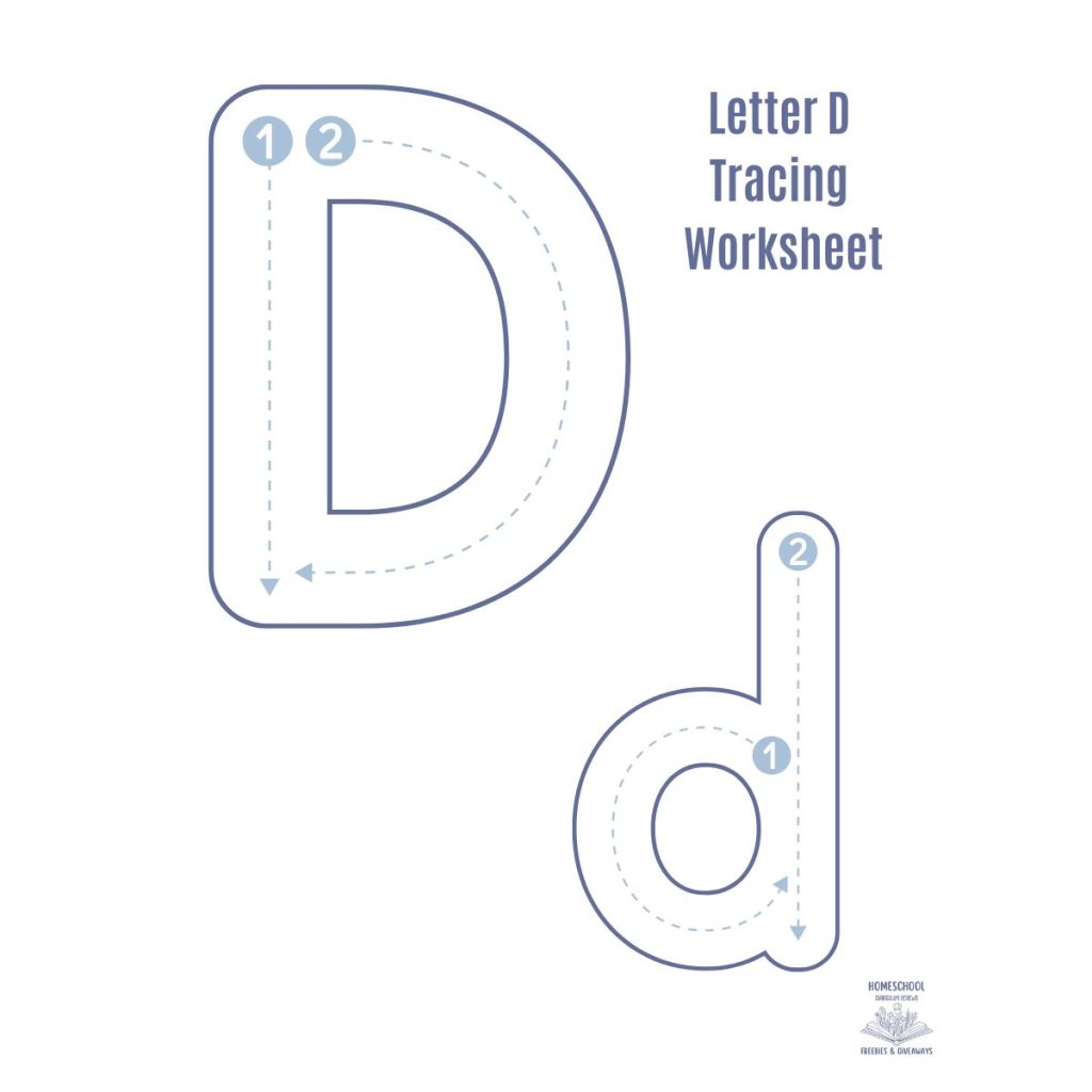 Tracing Letter D Worksheets (with video and FREE Printable ...