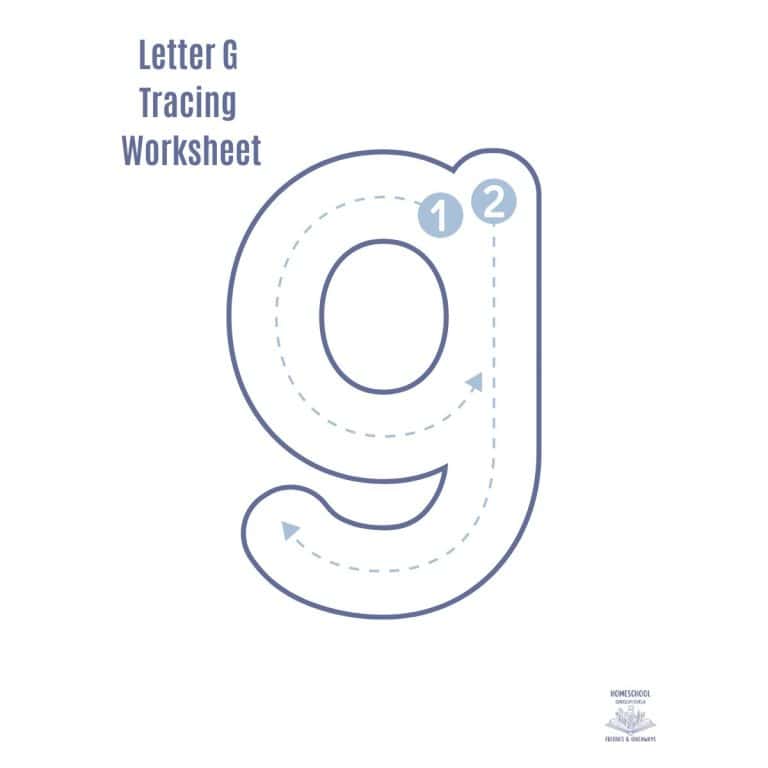 EASY AND FREE TRACING LETTER G WORKSHEETS (WITH VIDEO) - Homeschool ...