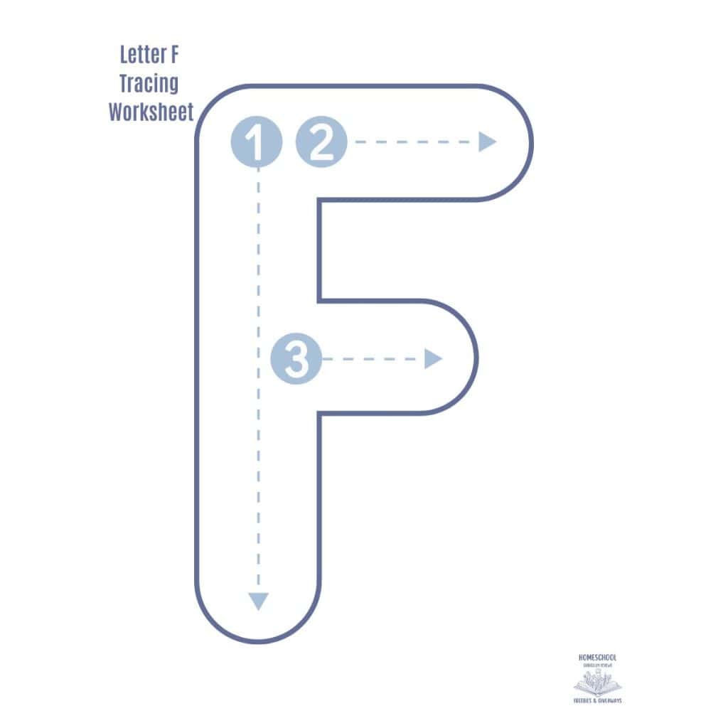 EASY AND FREE TRACING LETTER F WORKSHEETS (WITH VIDEO) - Homeschool ...
