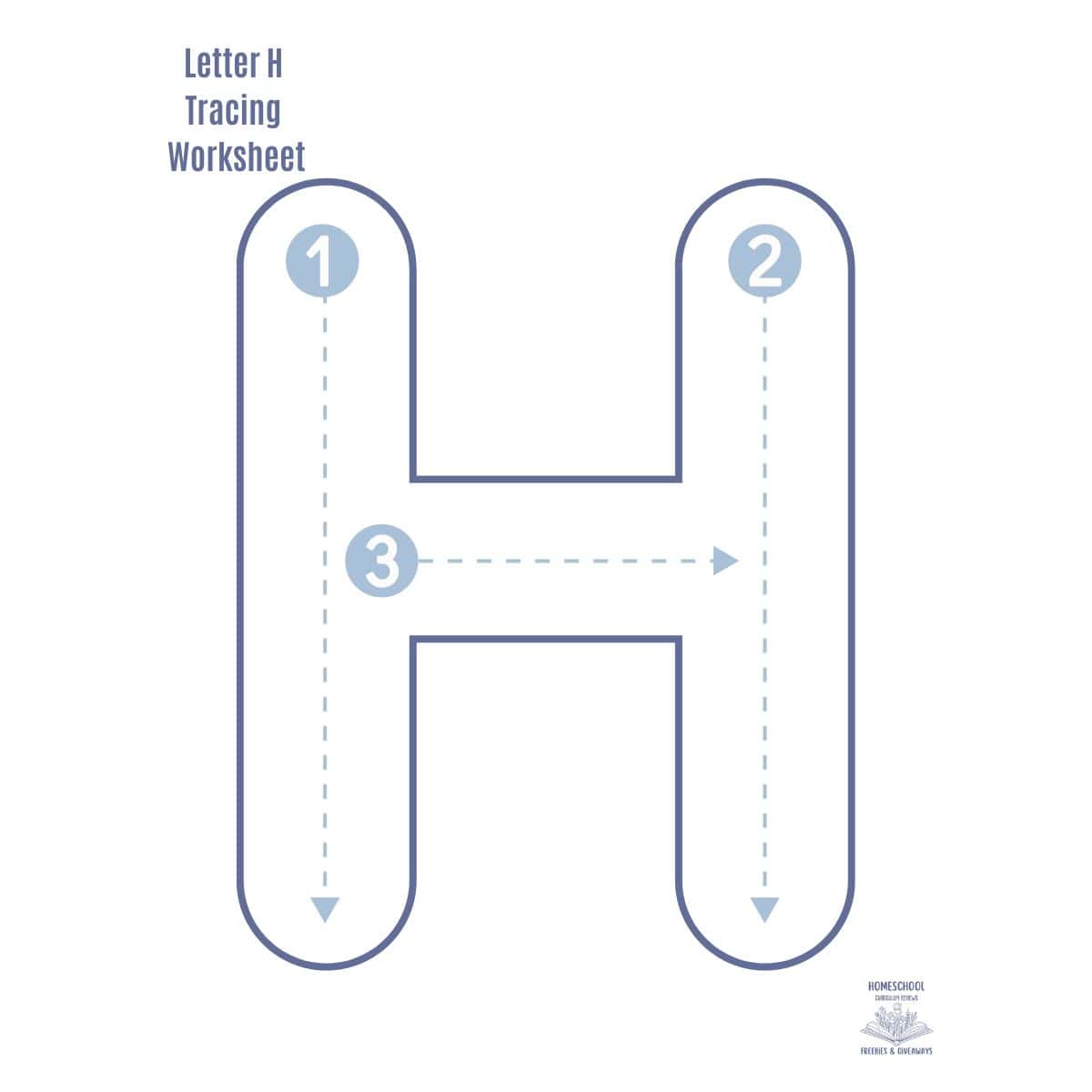 EASY AND FREE TRACING LETTER H WORKSHEETS (WITH VIDEO) - Homeschool ...