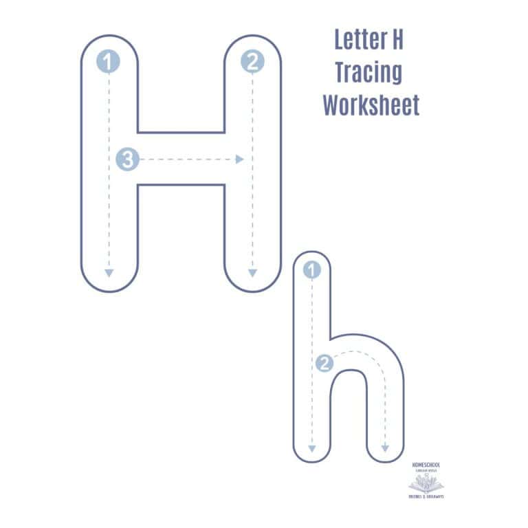 EASY AND FREE TRACING LETTER H WORKSHEETS (WITH VIDEO) - Homeschool ...