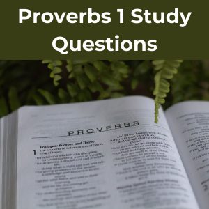 Free Printable Bible Study: Proverbs 1 New Living Translation ...